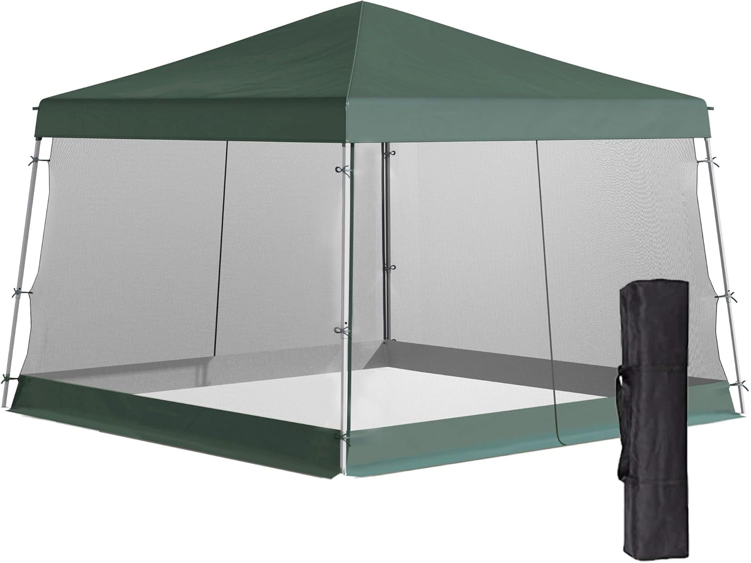 Slant Leg Pop Up Canopy Tent with Netting and Carry Bag, Instant Sun ...