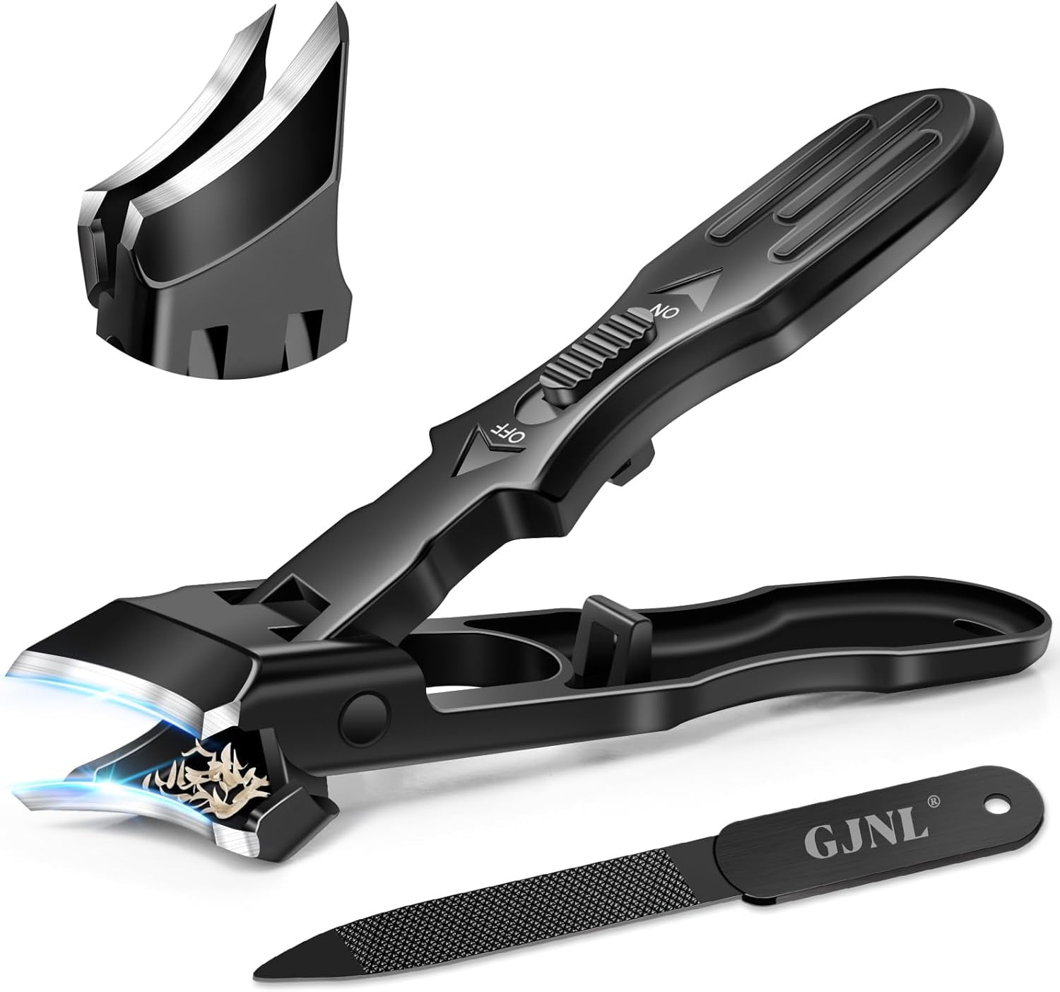 Slant Nail Clippers for Men Thick Nails - Upgrade Wide Jaw Opening ...