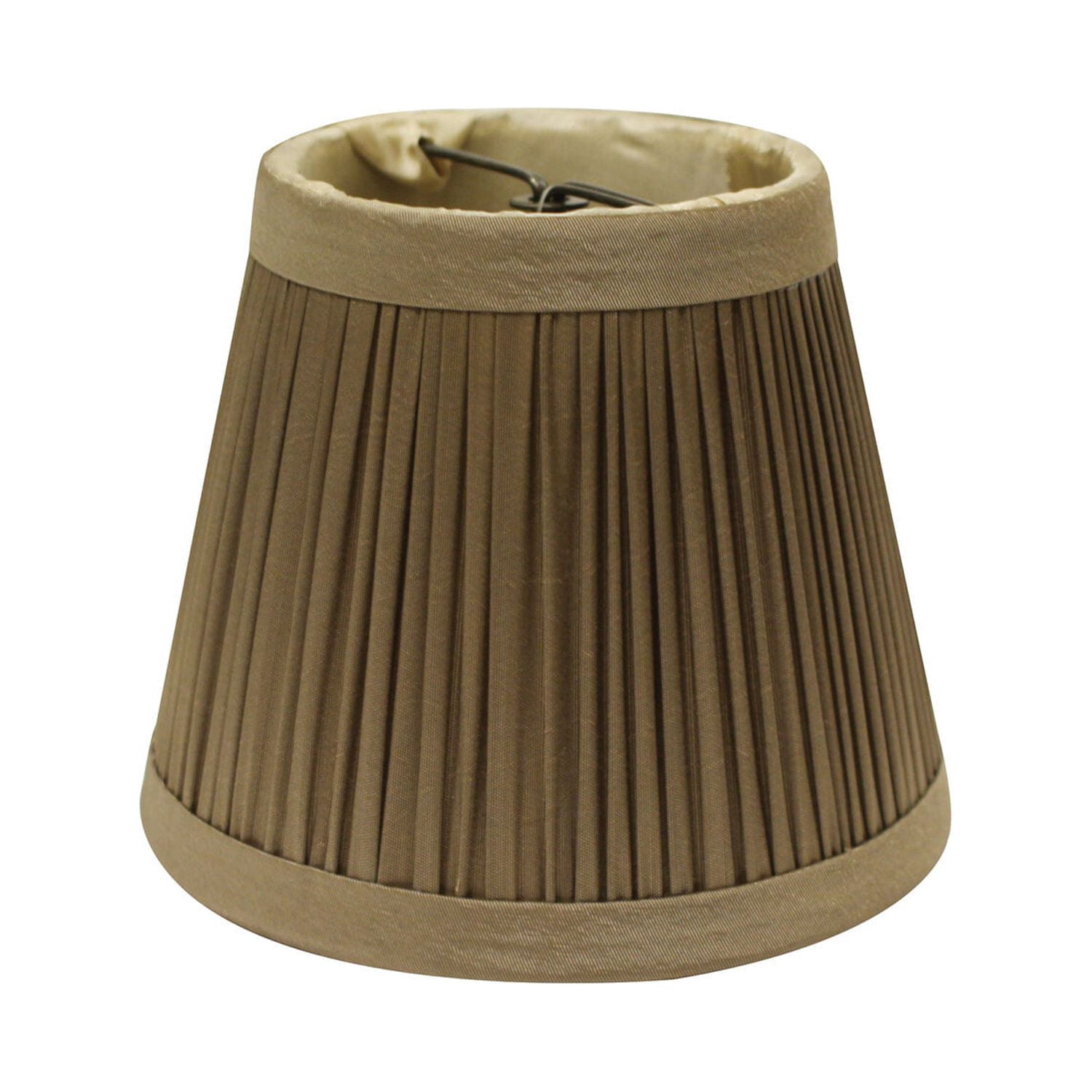 Slant Pencil Pleat Chandelier Lampshade with Bulb Clip, Ash (Set of 6 ...