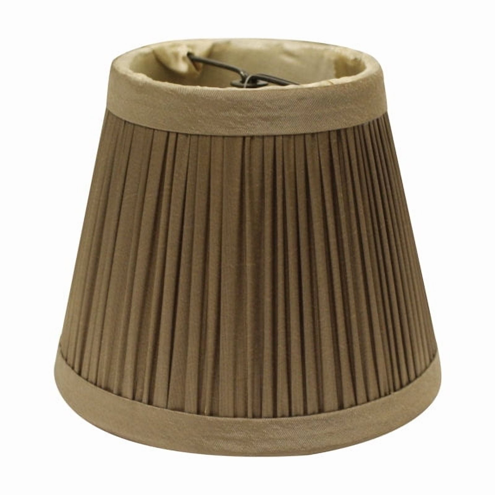 Slant Pencil Pleat Chandelier Lampshade with Flame Clip, Ash (Set of 6 ...
