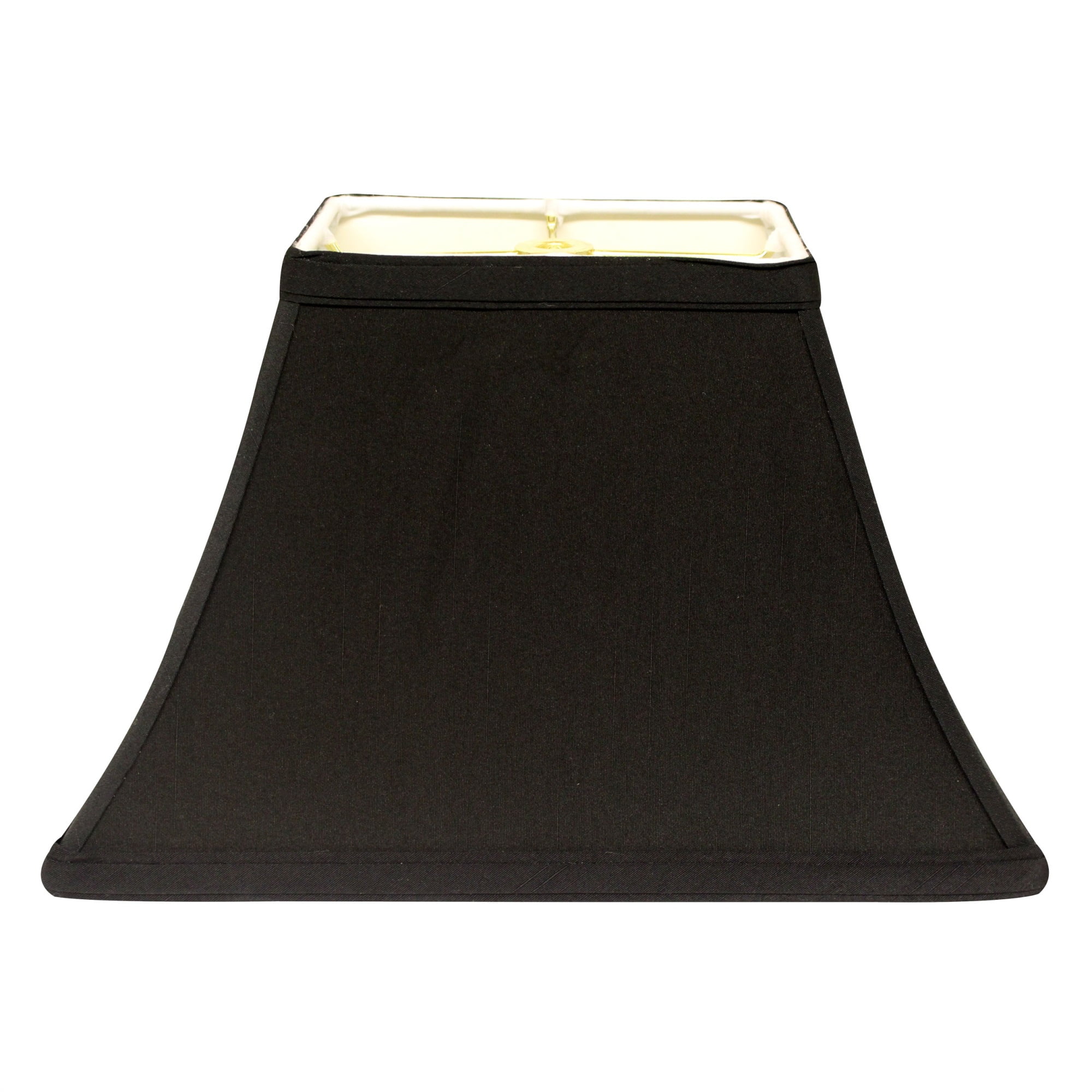 Slant Rectangle Bell Hardback Lampshade with Washer Fitter, Black (with ...