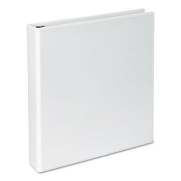 Economy Round Ring View Binder, 3 Rings, 1" Capacity, 11 x 8.5, White ...