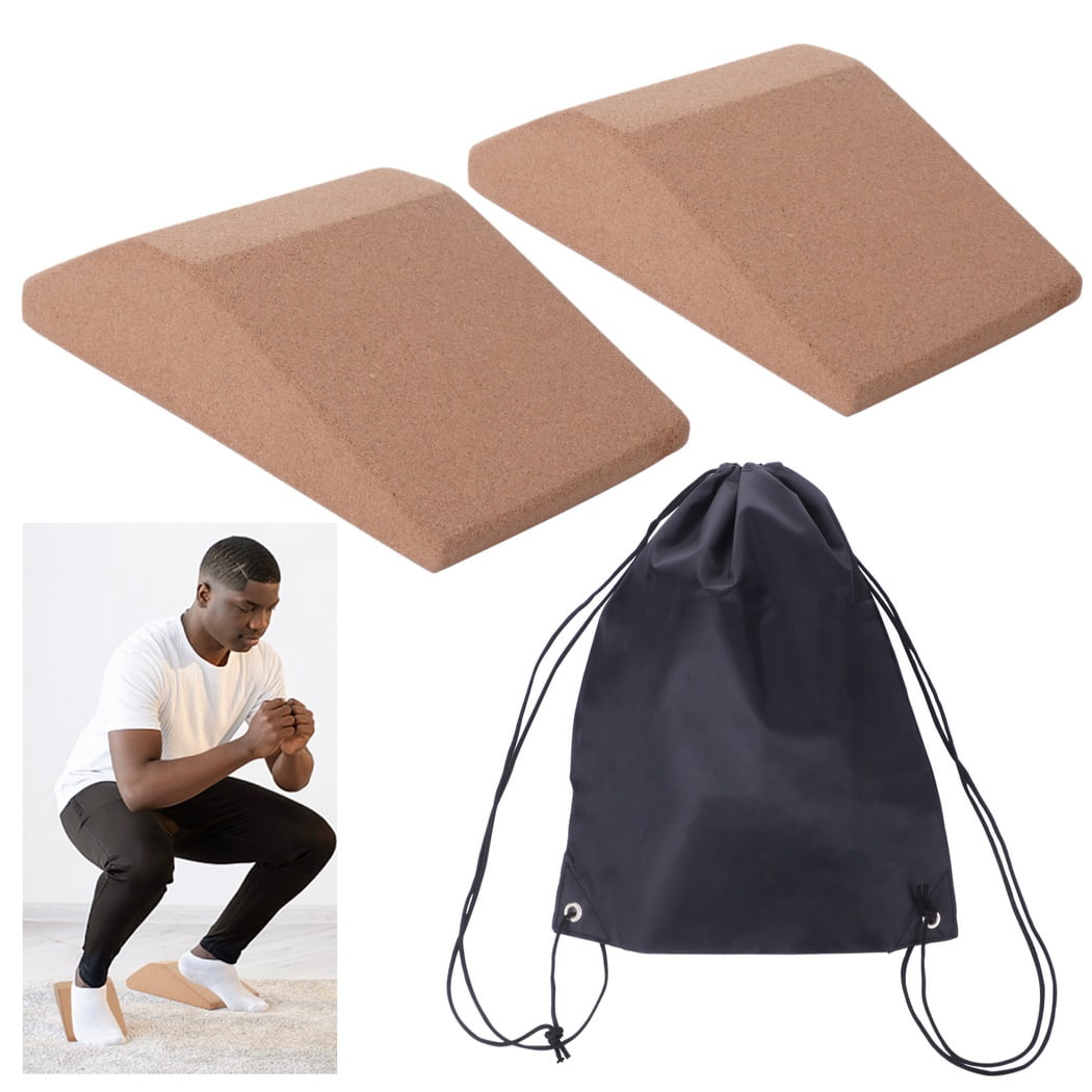 Slant Squat Calf Stretcher, 1 Pair Squat Wedge Block with Carry Bag ...