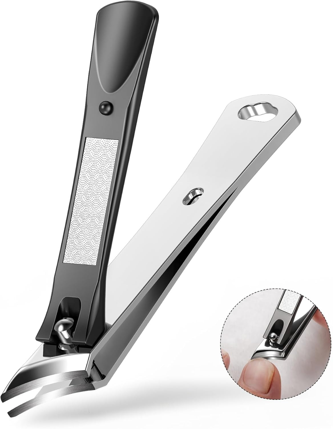 Slanted Blade Ingrown Toenail Clippers for Thick Toenails, Angled Toe ...