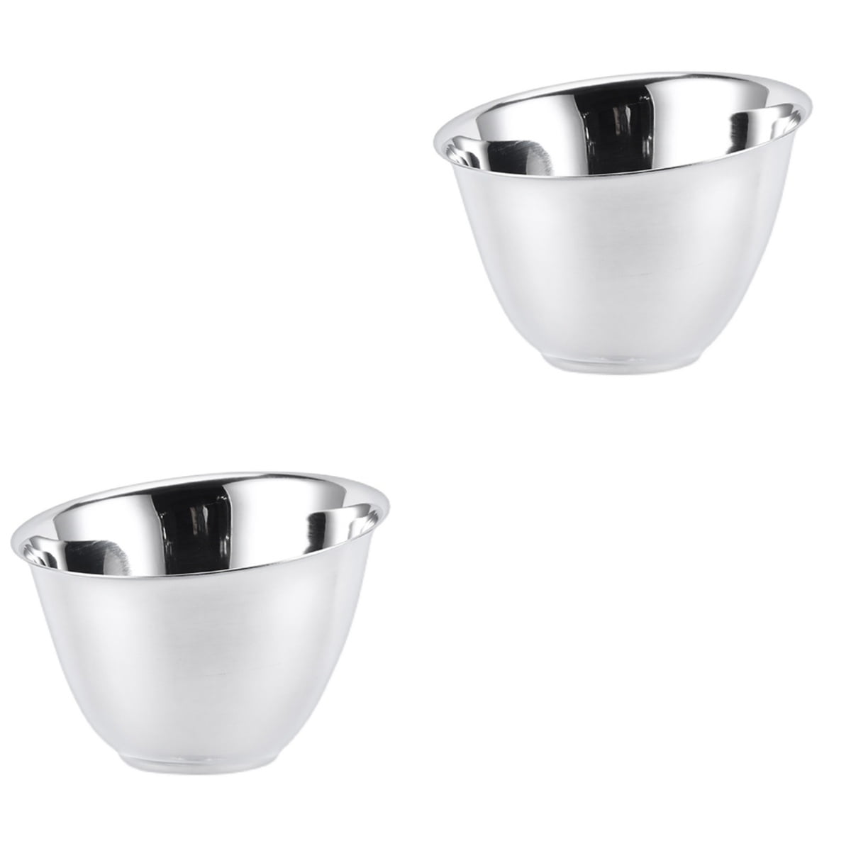 Slanted Bowl 2 Count Angled Seasoning Stainless Steel Sauce Flatware ...