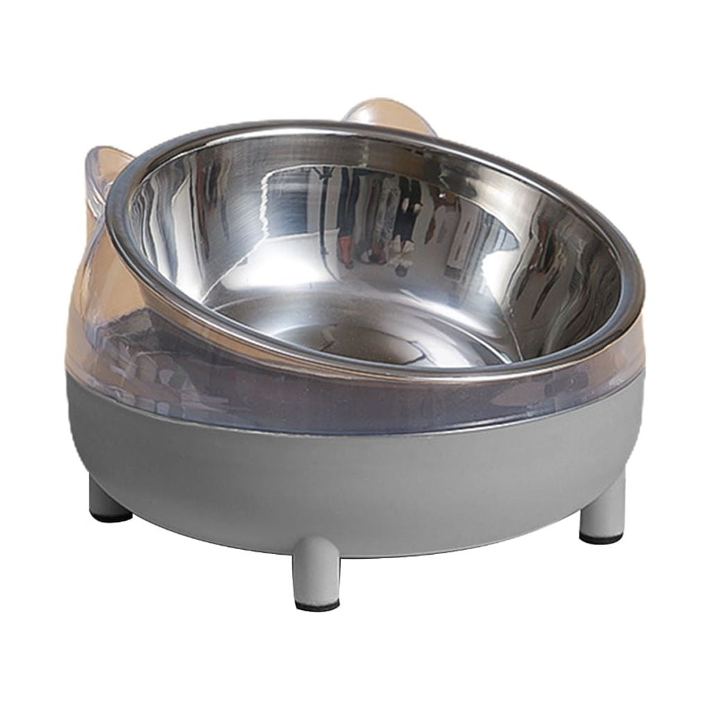 Slanted Bowl for Small Dogs and Cats Tilted Stainless Steel Feeding ...