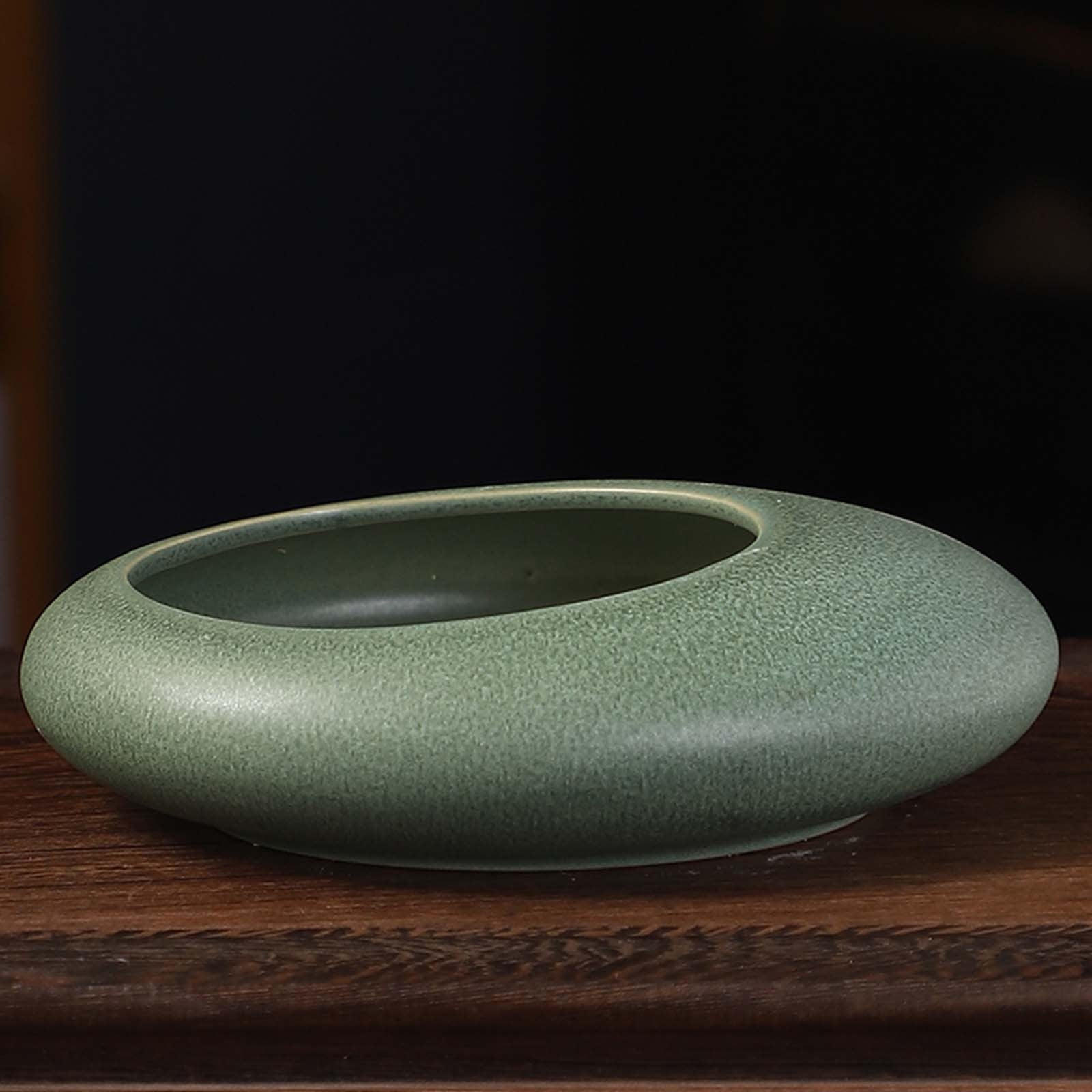 Slanted Lotuses Bowl - 6.3" Glass Hydroponic Planter for Water Lilies ...