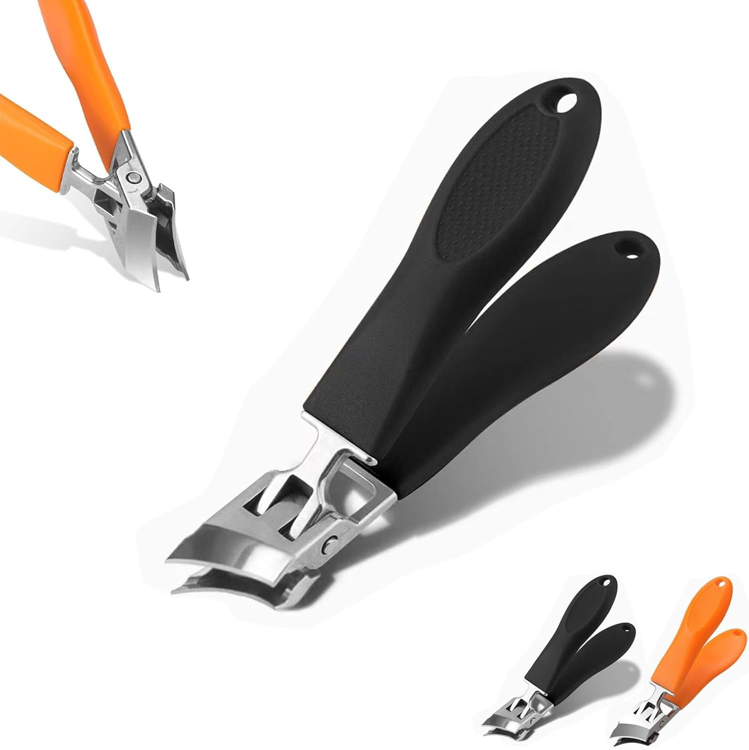 Slanted Nail Clippers, Wide Jaw Opening Anti-Splash Slanted Nail ...