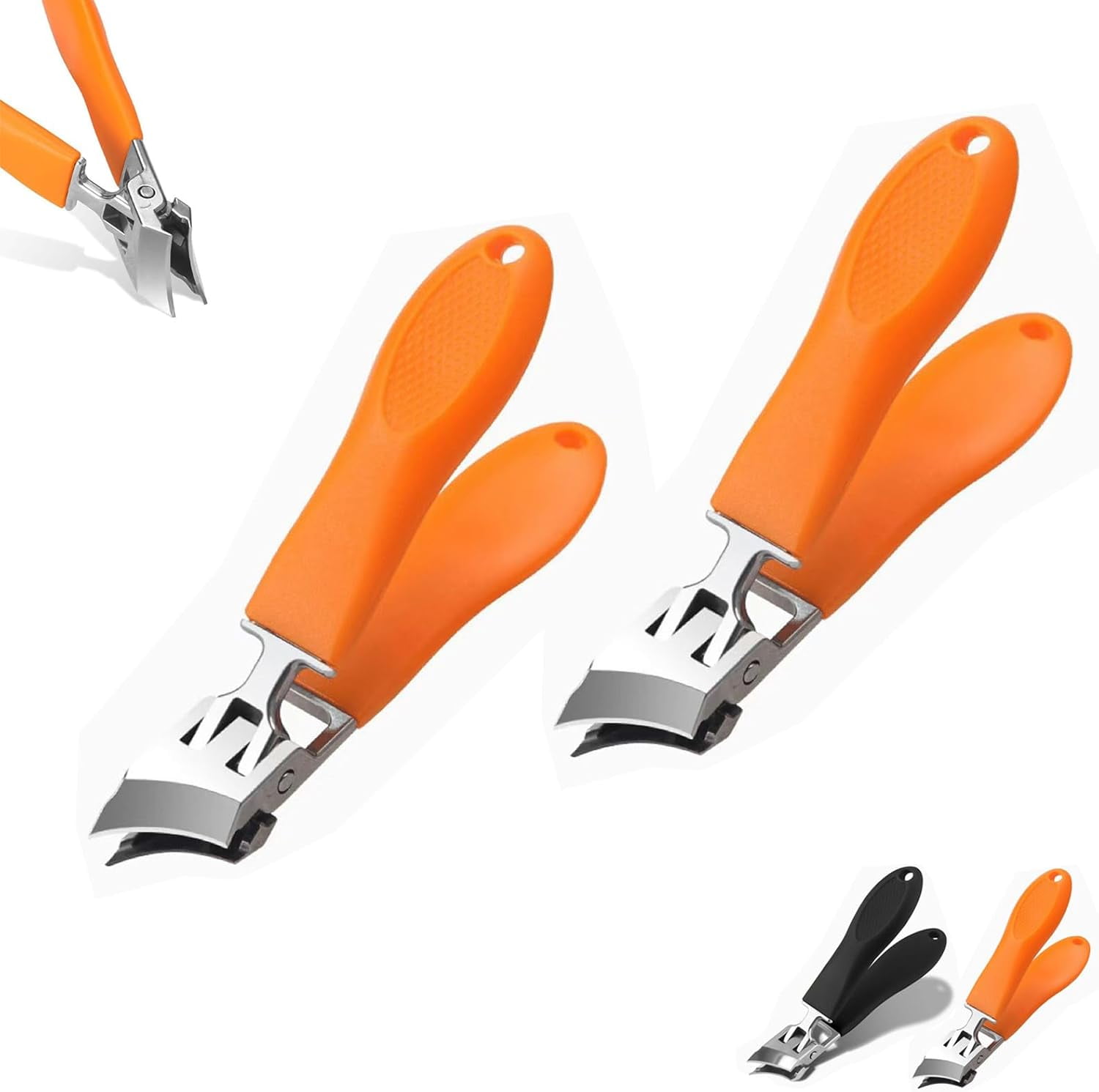 Slanted Nail Clippers, Wide Jaw Opening Anti-Splash Slanted Nail ...