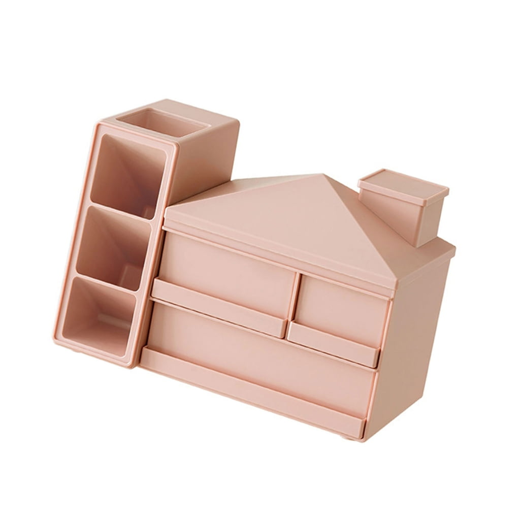 Slanted Pen Hold With Drawer For Markers Pencils Desktop Storage ...