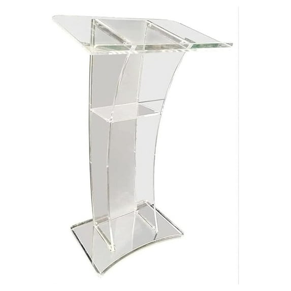 Slanted Podium Lectern Conference Pulpit Acrylic Podium Clear ...