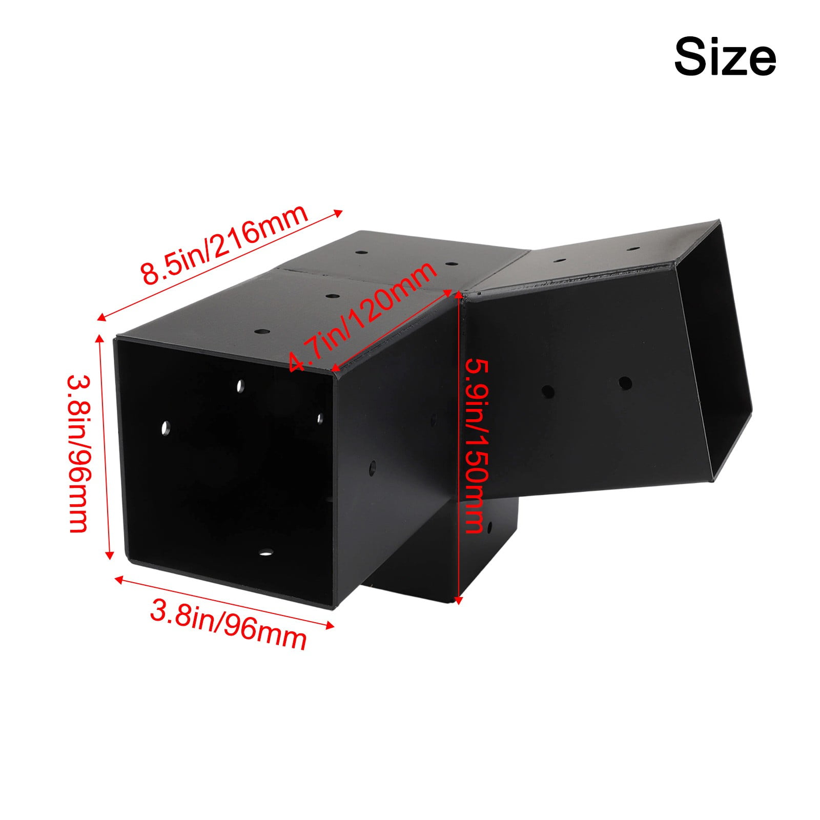 Slanted Roof Pergola Brackets Wall Mount With Hardware For 4x4 Inch ...