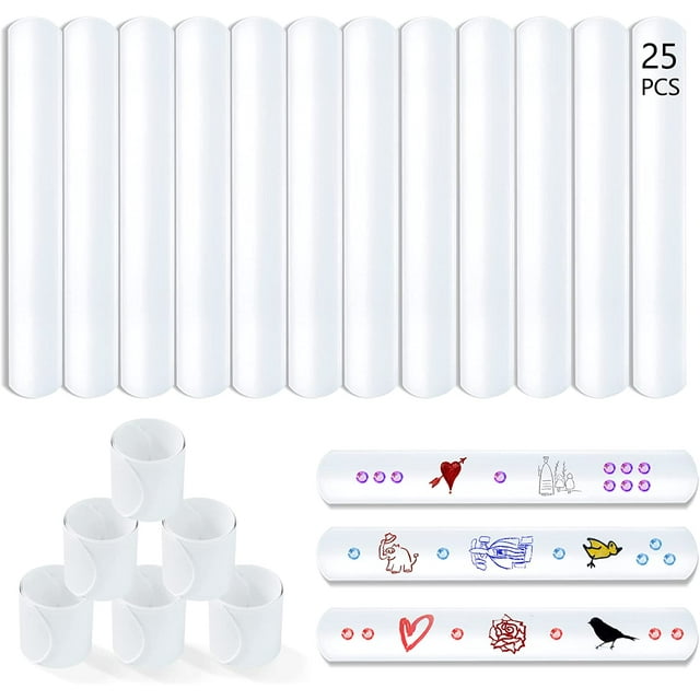 Novelty Place Bulk Slap Bracelets Party Wrist Strap Snap Bands for ...