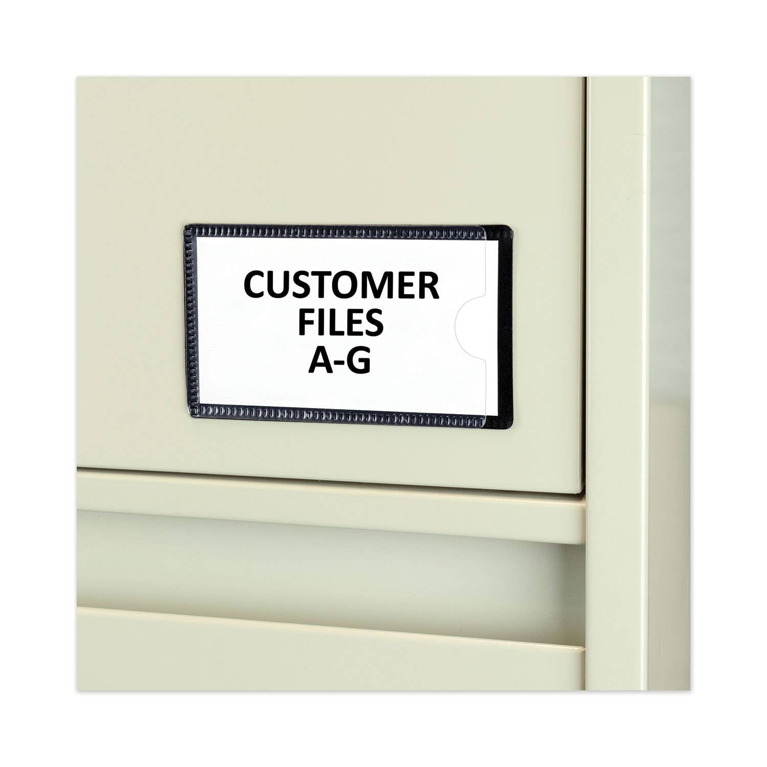 Slap-Stick Magnetic Label Holders, Side Load, 4.25 x 2.5, Black, 10 ...