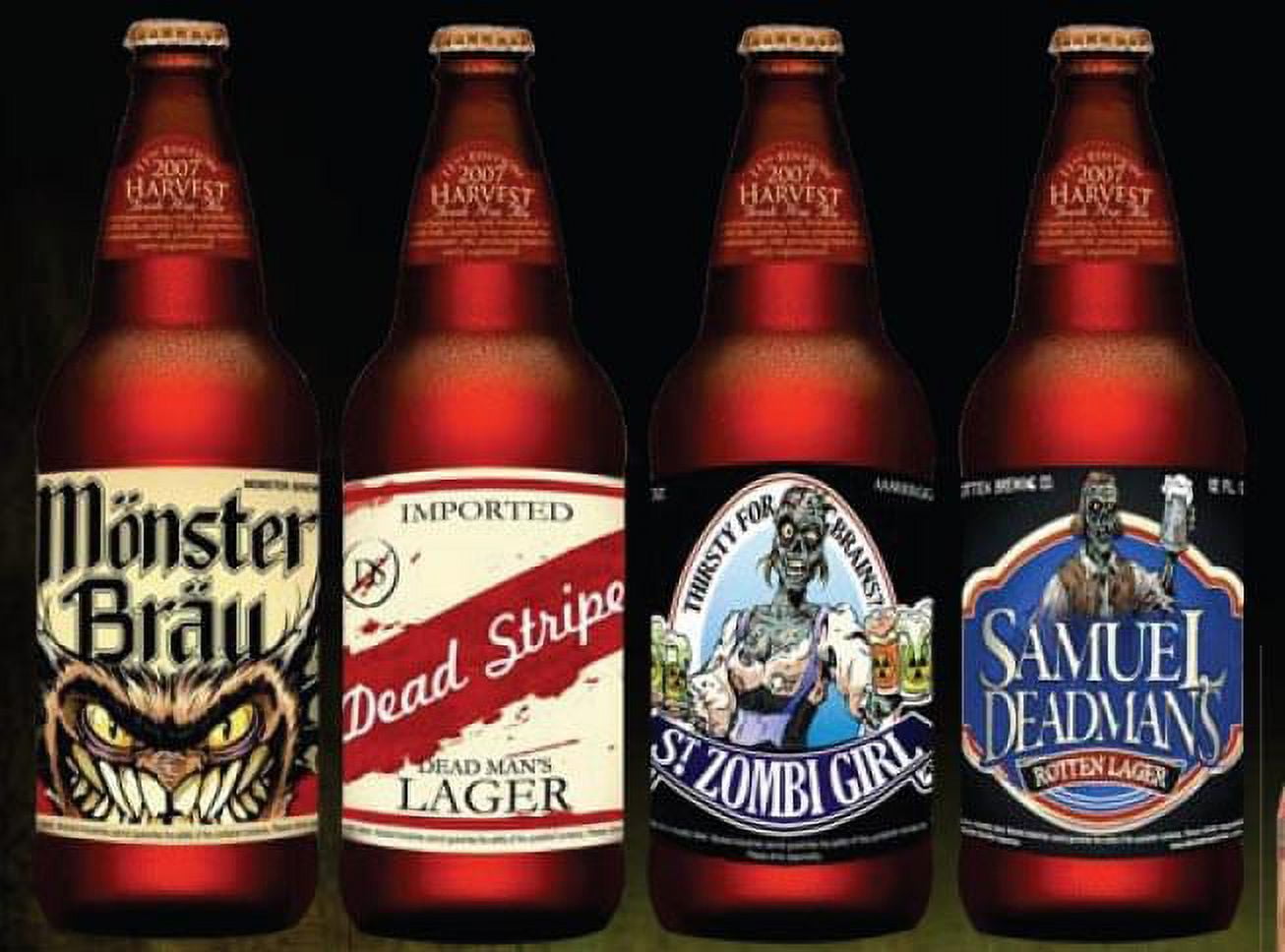 Slap Sticker Halloween Beer Labels 4 Pack Party Prop - Walmart.com