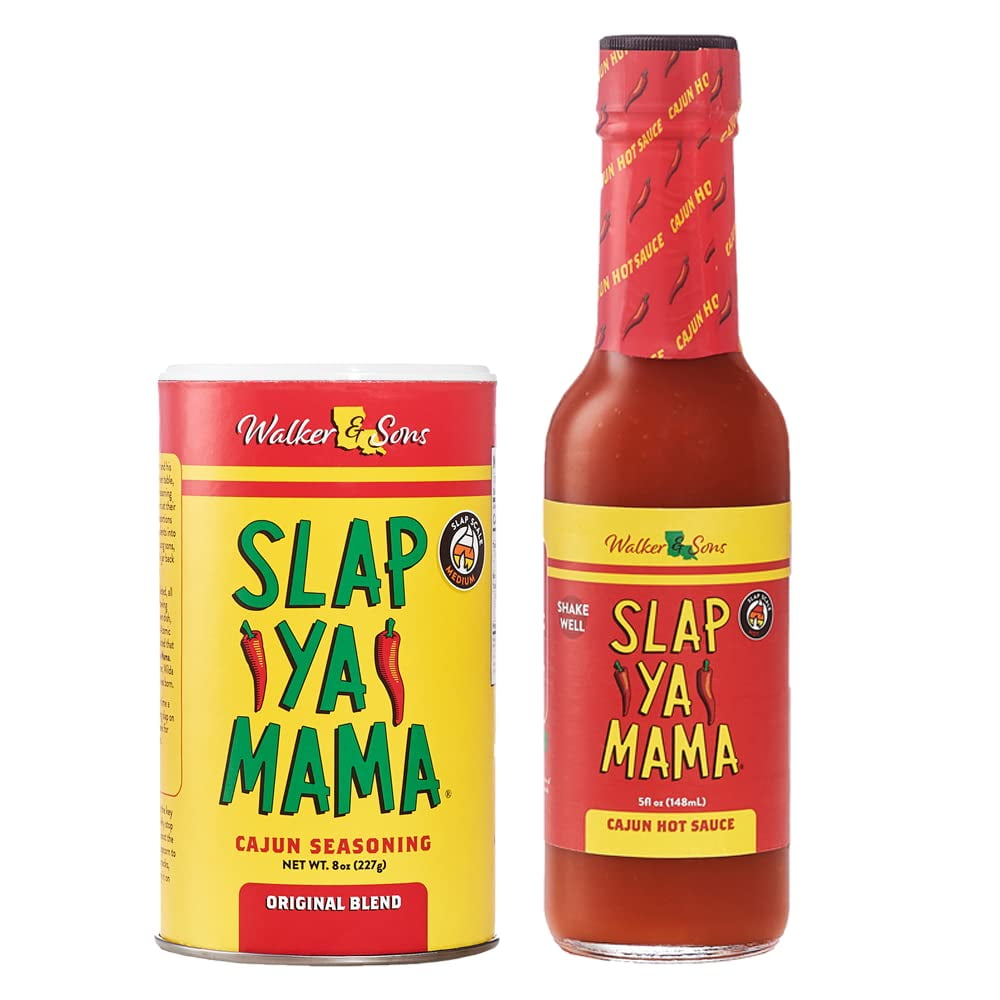Slap Ya Mama Louisiana ESF27 Style Variety Pack, Cajun Original Blend Spice Mix 8 Ounce Can and ...