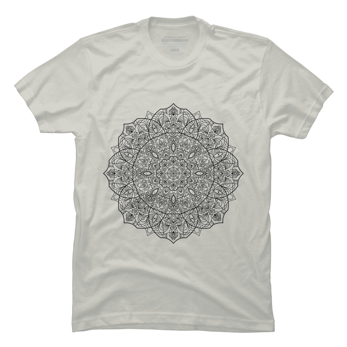 Slappa Da Bass Man-dala Black and White Mens Silver Cream Graphic Tee ...