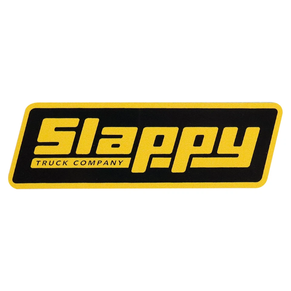 Slappy Skateboard Trucks Sticker OG Logo Black/Yellow 1.5" x 4.25 ...