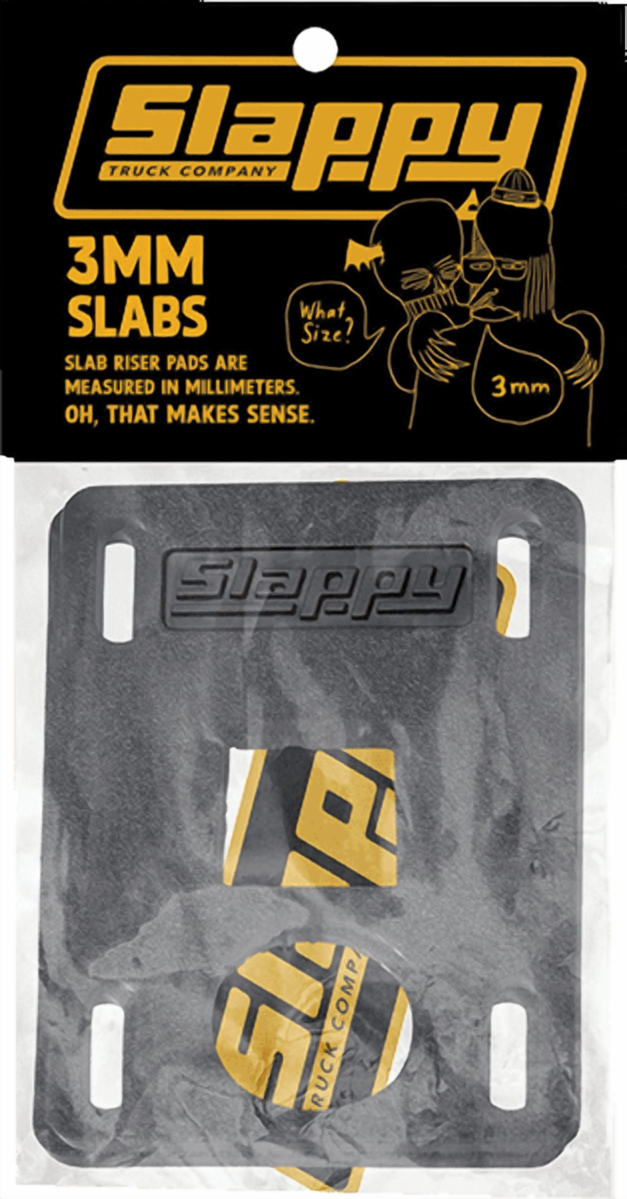 Slappy Slabs Low Risers Set 3Mm Black 2Pcs - Walmart.com