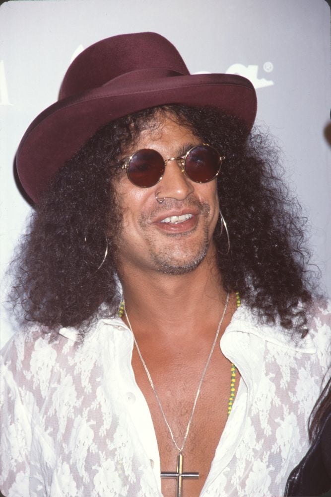 Slash Closeup In White Lace Top And Dark Red Hat Photo Print (8 x 10 ...