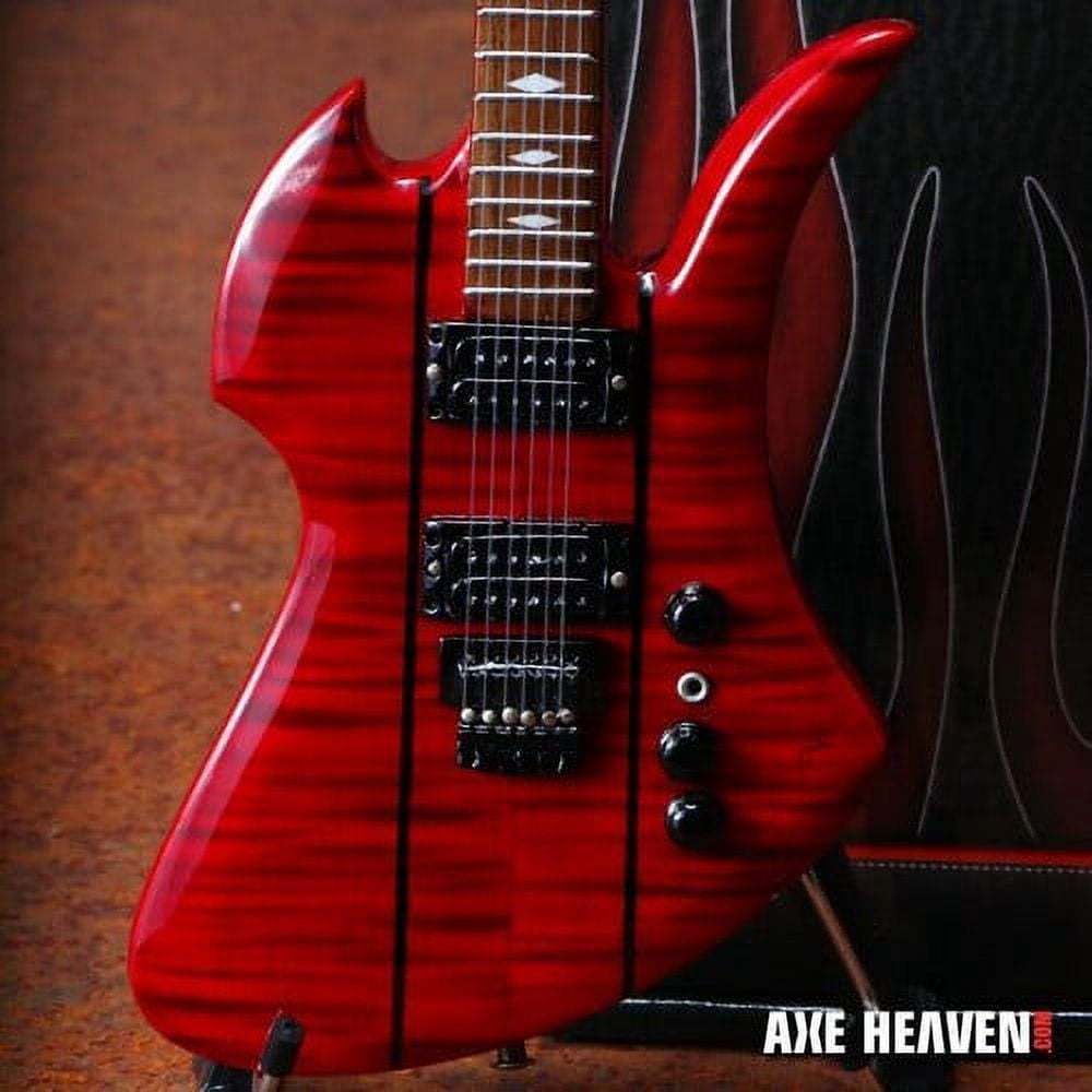 Slash Guns N Roses 1979 B.C. Rich Red Stained Mockingbird Mini Guitar ...