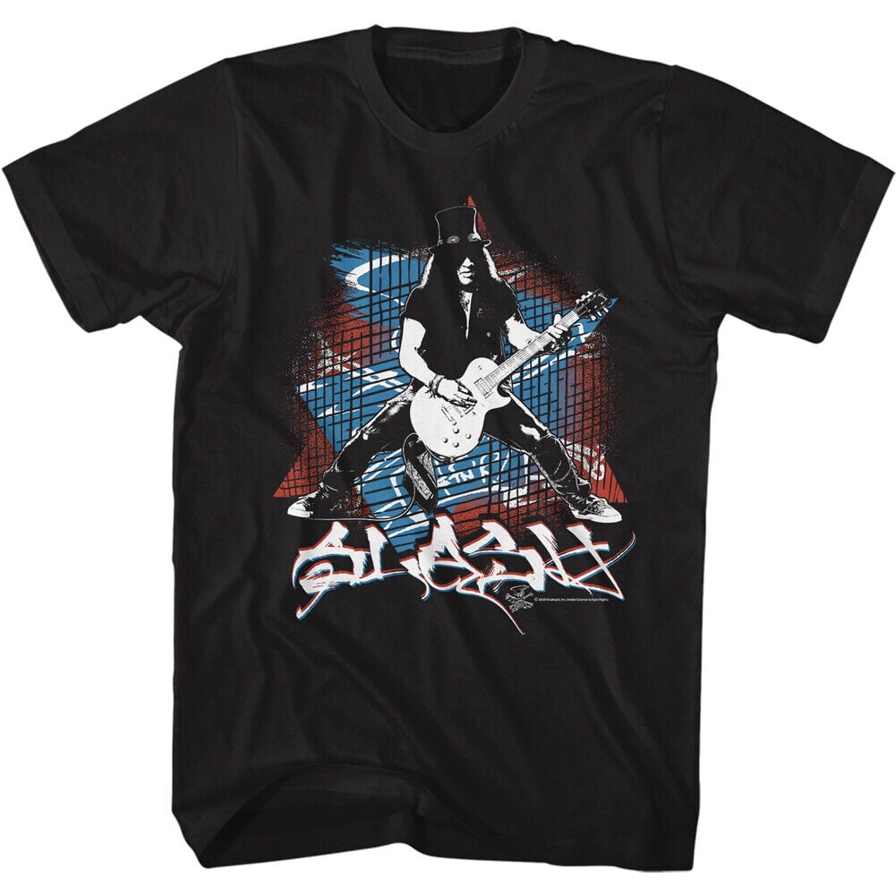 Slash Jamming On Guitar Drawing Men's T Shirt Heavy Metal Music Merch ...