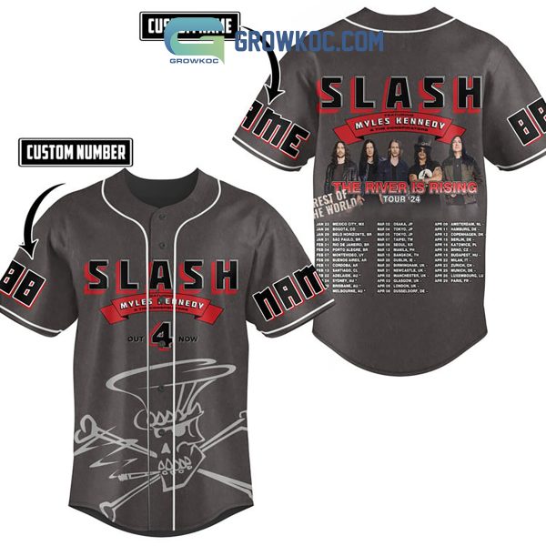 Slash Myles Kennedy The River Is Rising Tour 2024 Personalized Baseball ...