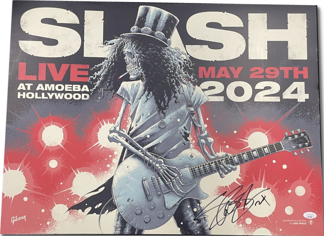 Slash Signed Autographed 20x24 Poster Guns N' Roses Velvet Revolver JSA ...