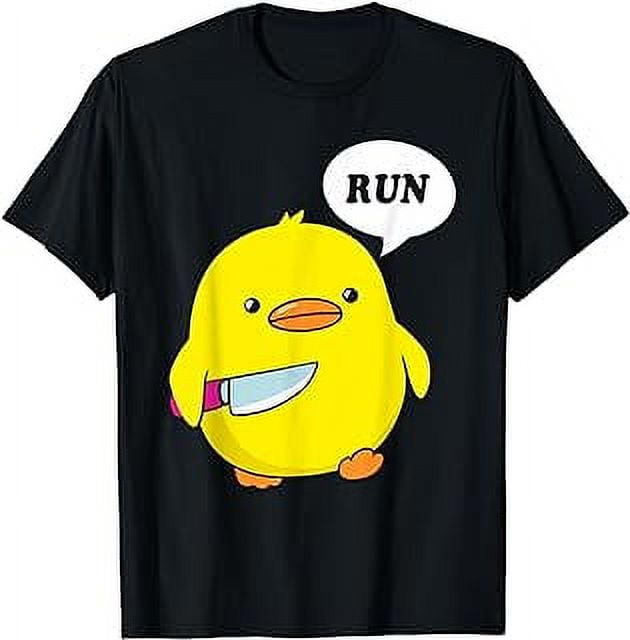 Slasher Duck Funny Duck With Knife T-Shirt - Walmart.com