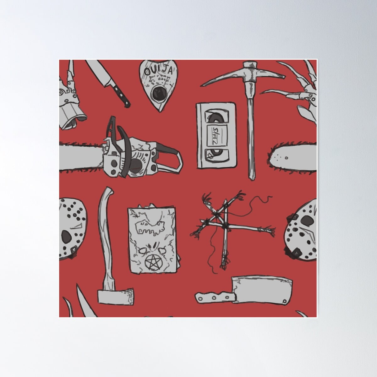 Slasher Films Poster Wall Art, Modern Wall Decor For Living Room ...