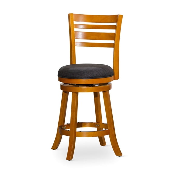 Slat Back Swivel Bar Stool | Adds Sophistication to Bar | Solid ...