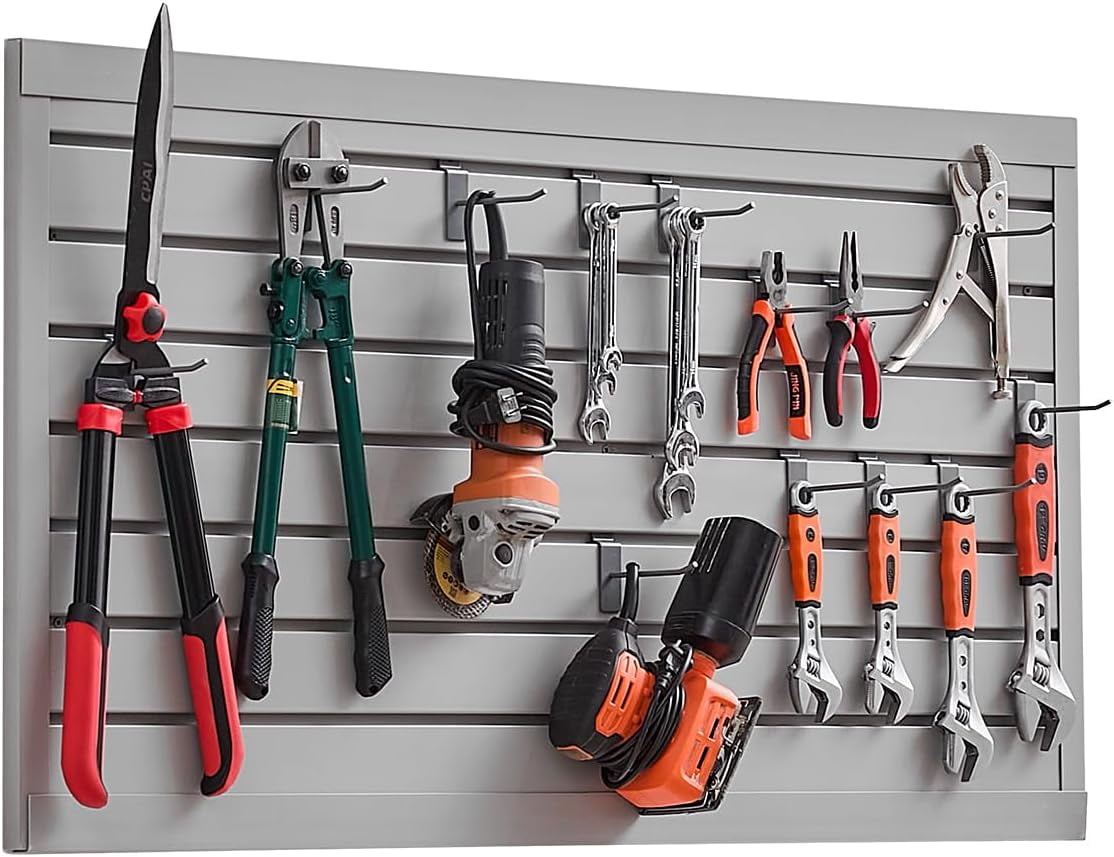 Slat Wall Paneling, 2 x 4 ft, PVC Garage Slatwall with Modular Design ...