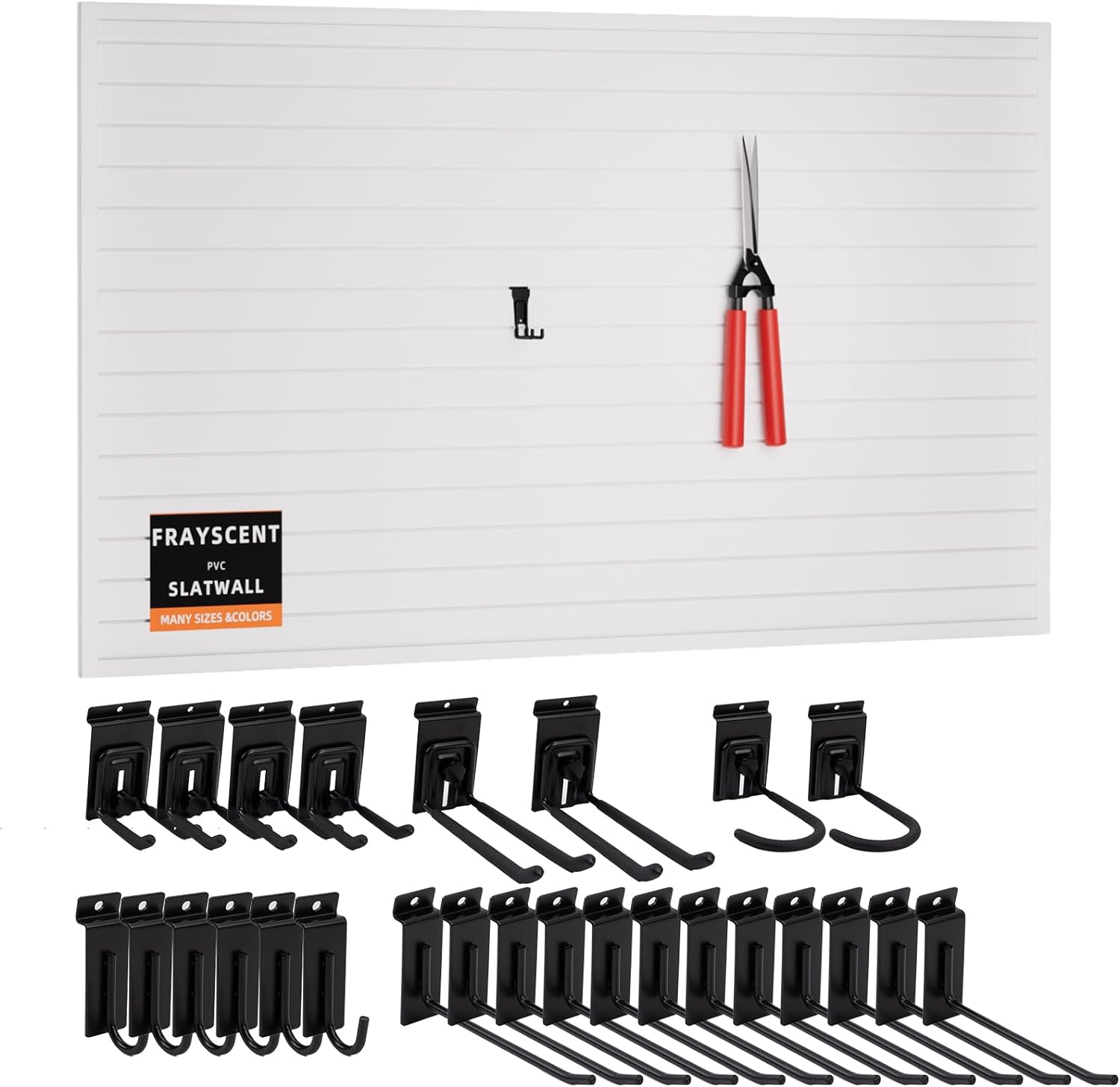 Slat Wall Paneling 4x8 ft with 26pcs Slat Wall Hanging Hooks, Garage ...