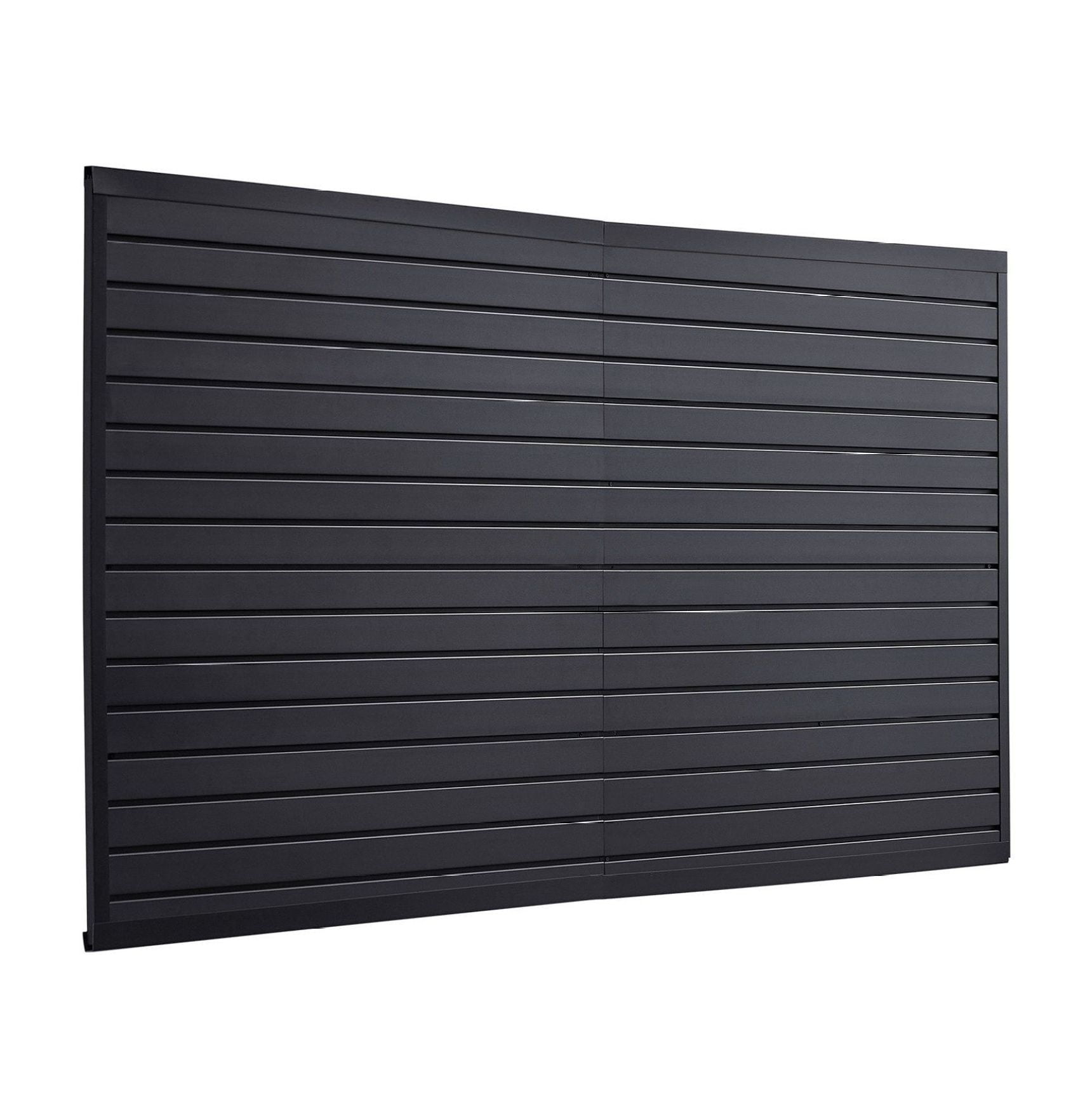 Slat Wall Paneling 8x4 ft, PVC Garage Slatwall, 32 sq ft Black Modular ...