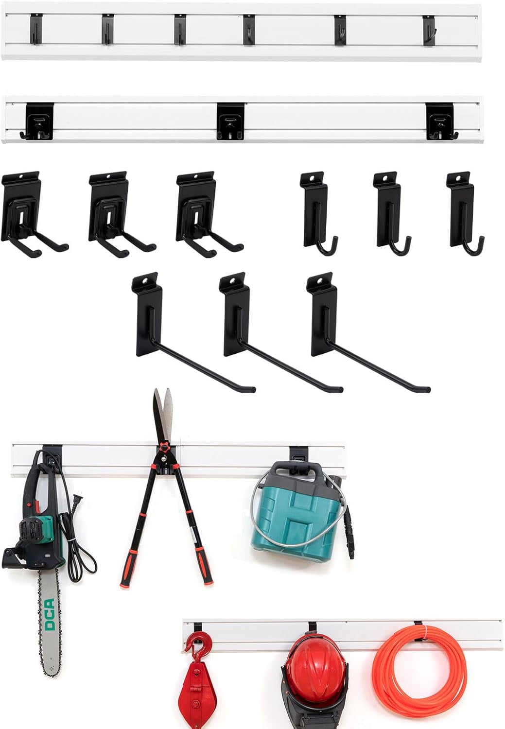 Slat Wall Paneling Garage Tool Organizer Wall Mount 4 Pack with ...