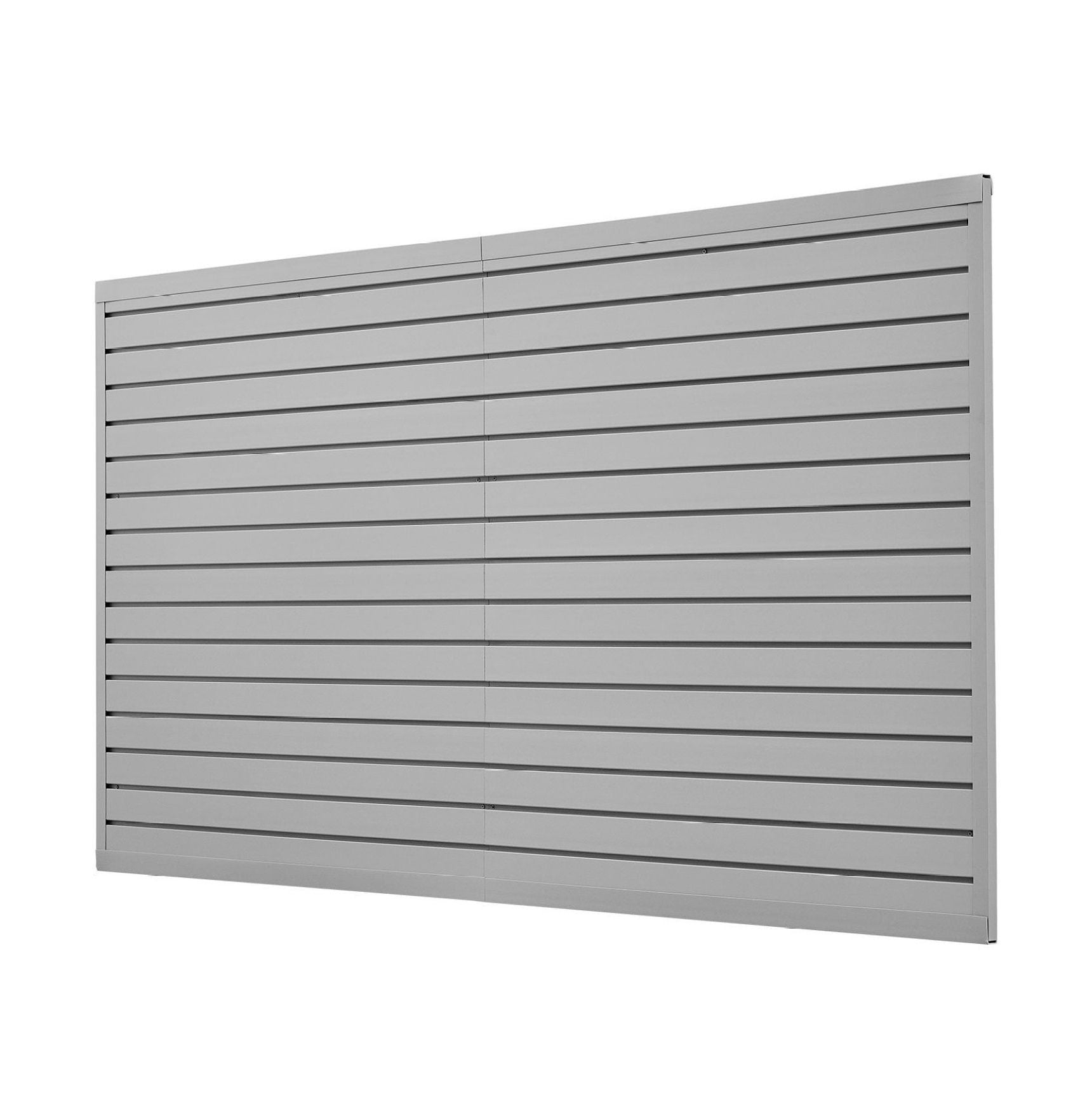 Slat Wall Paneling 8x4 ft, PVC Garage Slatwall - Grey, 32ft² Modular ...