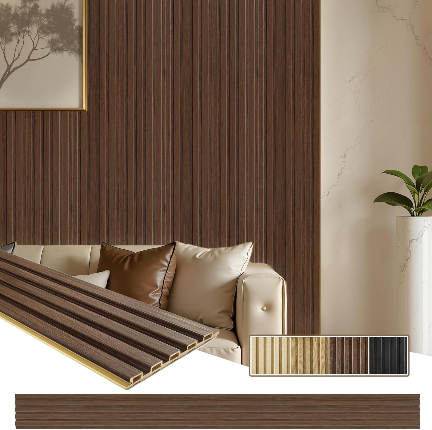 Slat Wall Paneling Wall Panels for Interior Wall TV Background Living ...