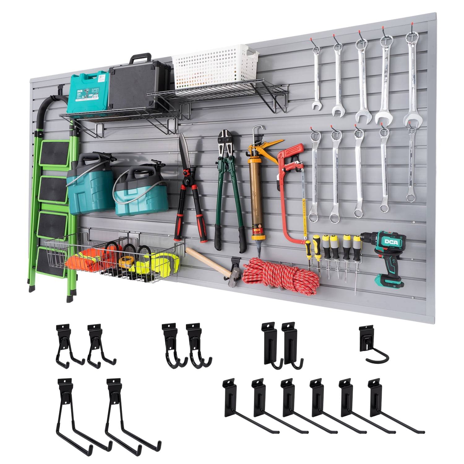 Slat Wall Panels Paneling Garage Storage PVC Wall Panels with 15Pcs ...