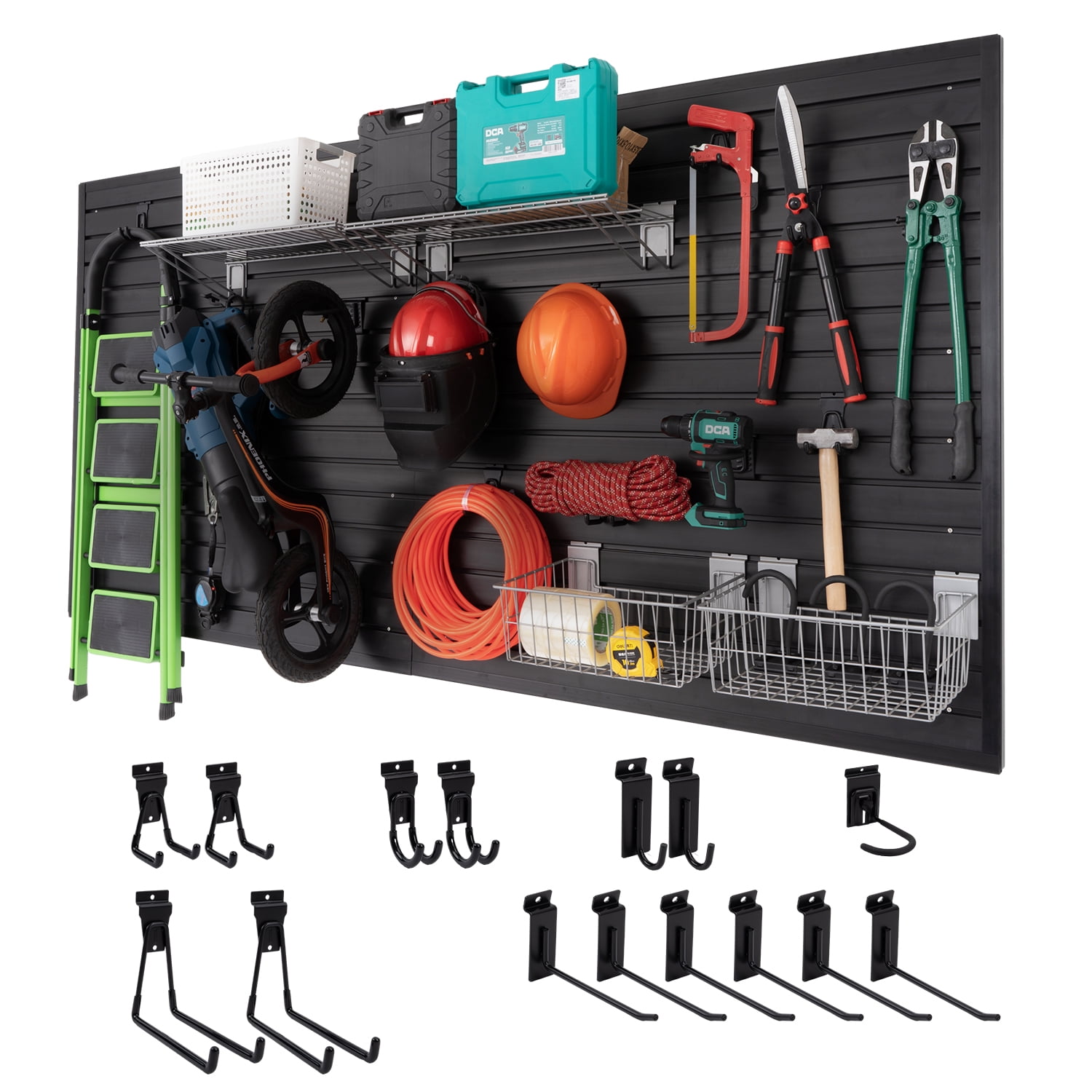 Slat Wall Panels Paneling Garage Storage PVC Wall Panels with 15Pcs ...