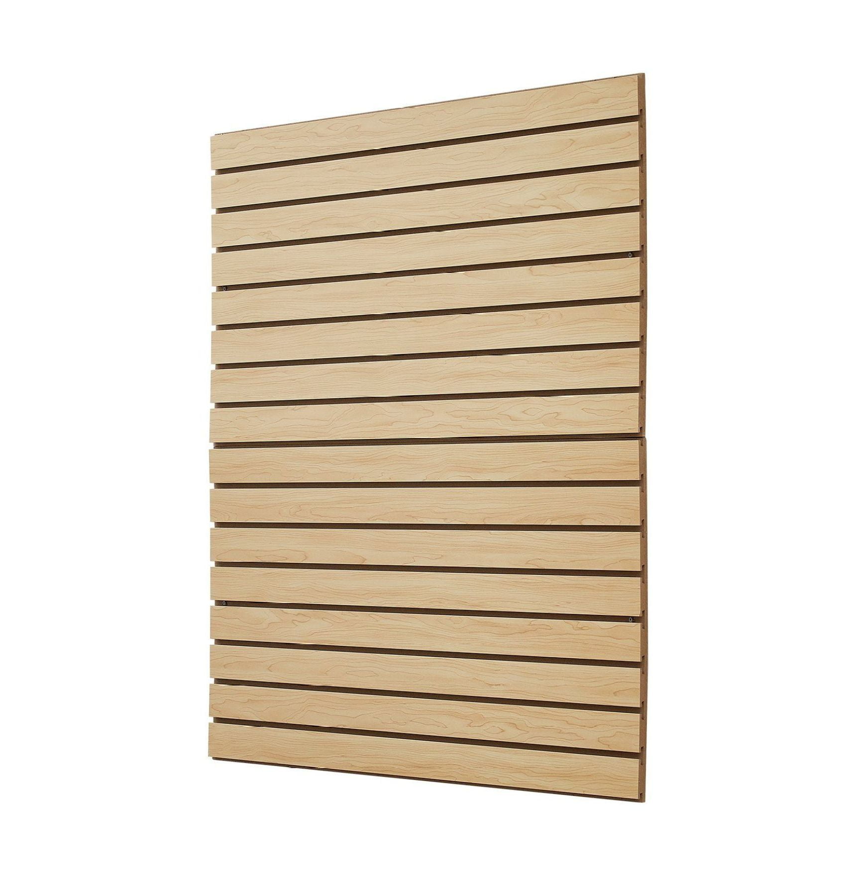 SlatWall Paneling 4x4 ft MDF Natural - Garage Storage, Workshop ...