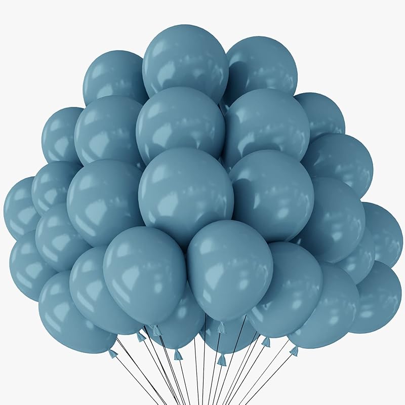 Slate Blue Balloons 12 Inch 50 count Baby Shower Party Balloons Happy ...