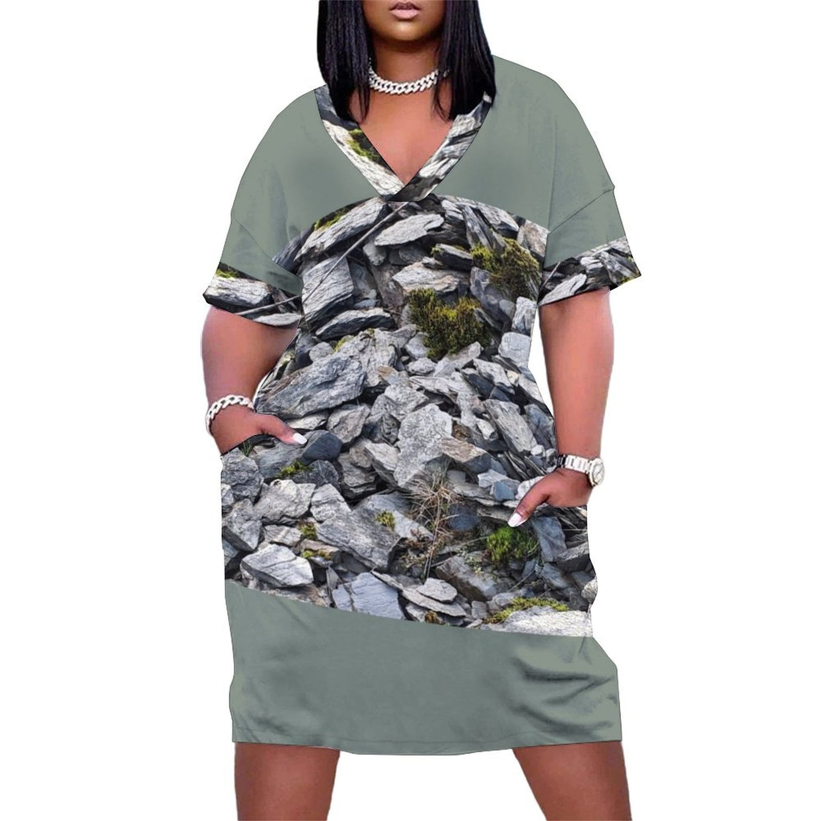 Slate Loose Pocket Dress chic and elegant woman dress dress women summer 2025 clothing women ...