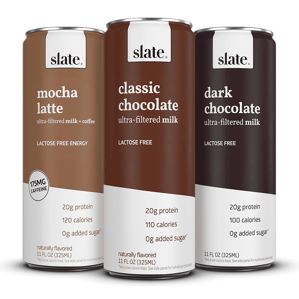 Slate Milk - High Protein Shake, Variety Pack, Classic Chocolate, Dark ...