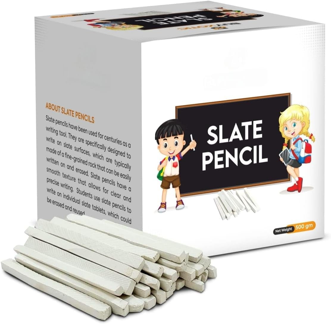 Slate Pencils 100 sticks Box Premium Natural Slate Sticks with Earthy ...