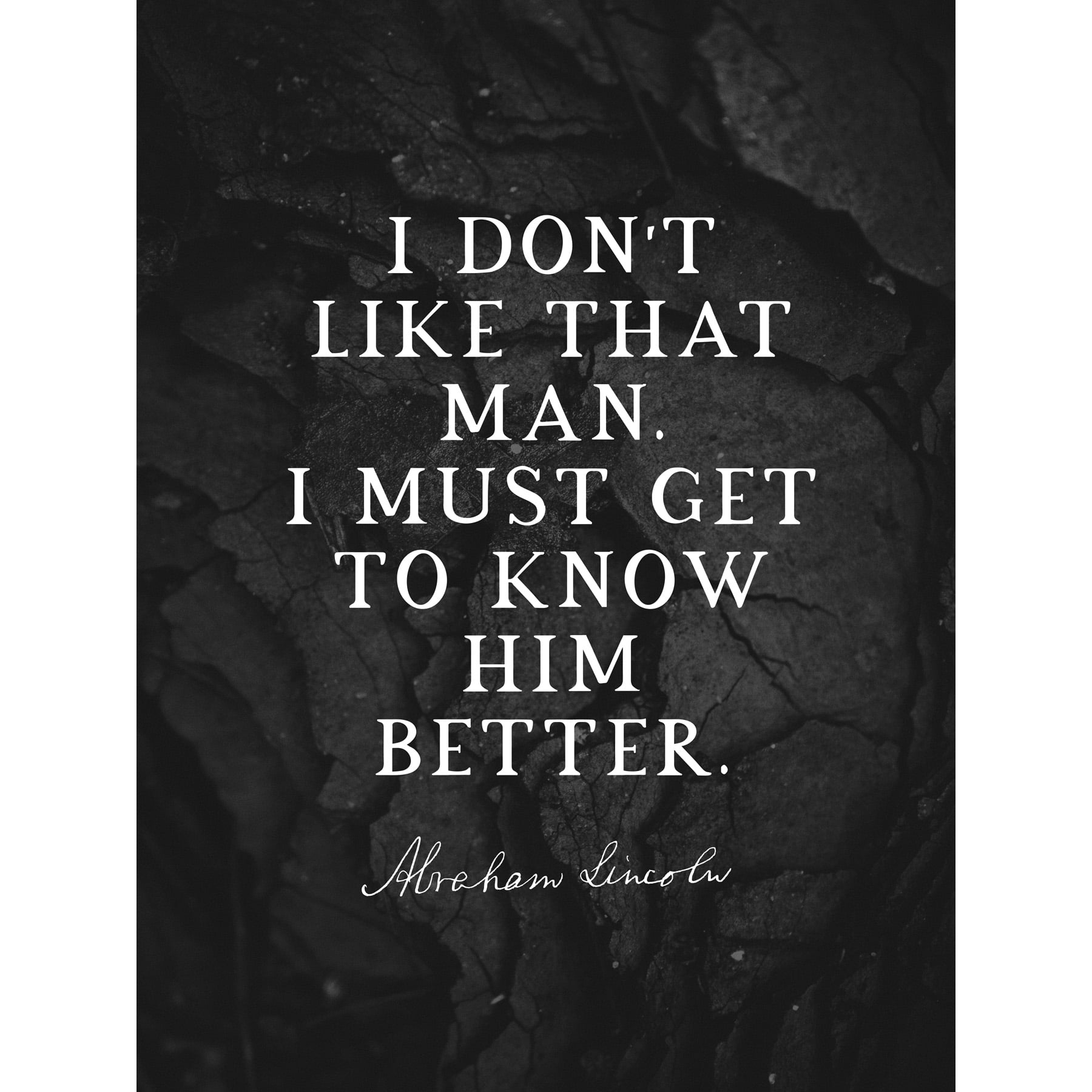 Slate Quote Abraham Lincoln That Man Extra Large XL Wall Art Poster ...