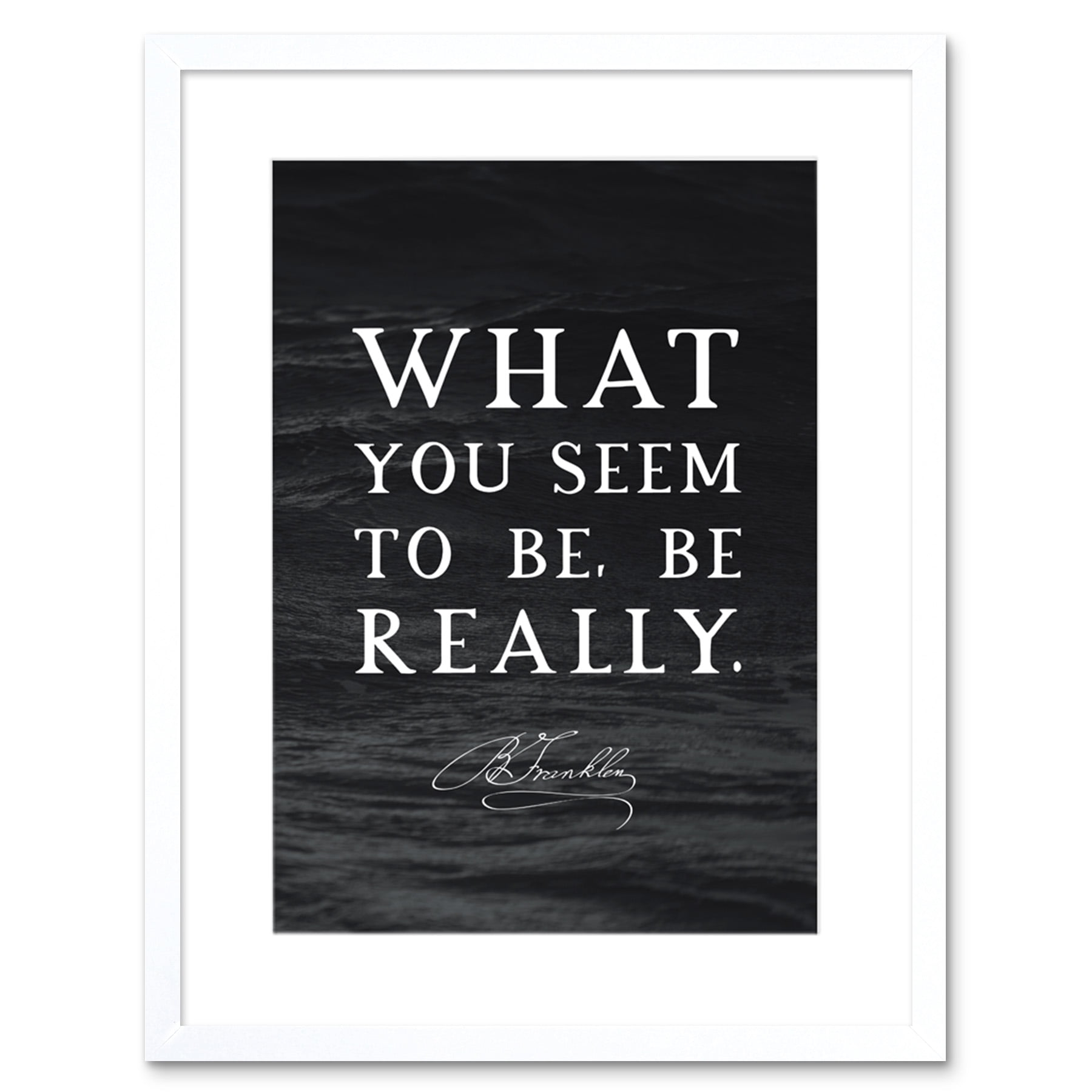Slate Quote Benjamin Franklin Seem To Be Artwork Framed Wall Art Print ...