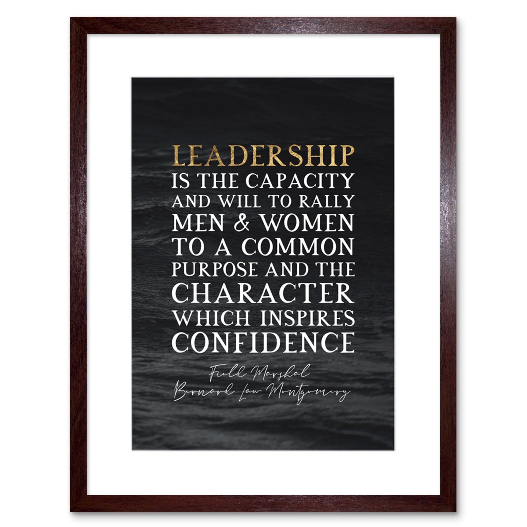 Slate Quote Field Marshal Bernard Law Montgomery Leadership Artwork ...