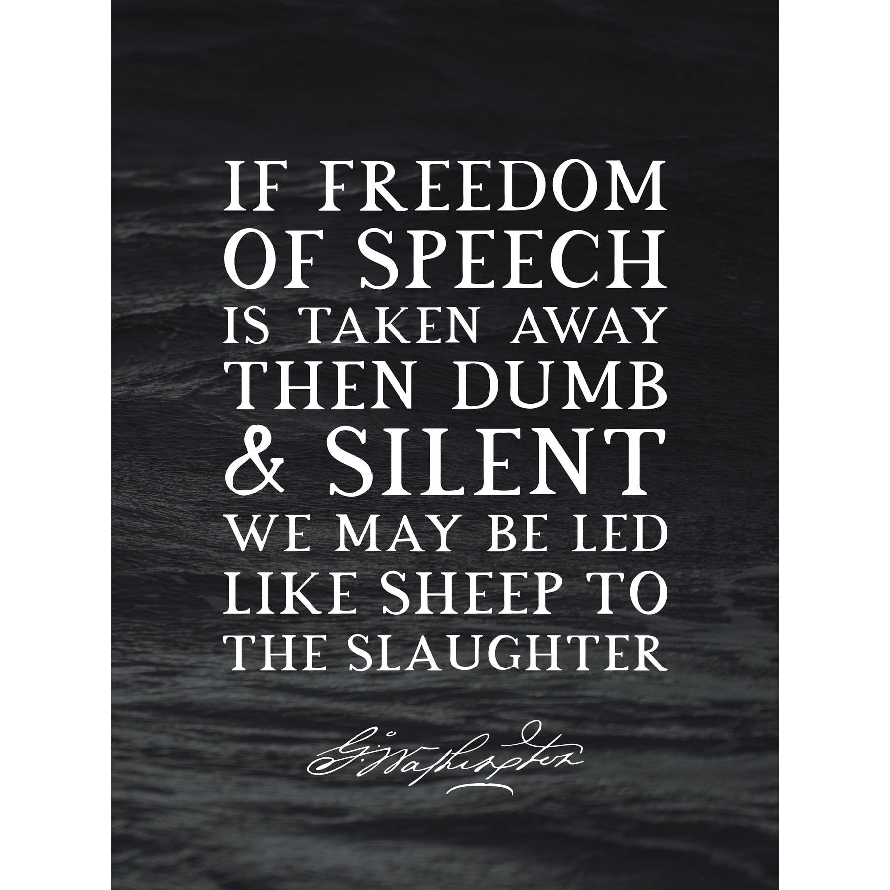Slate Quote George Washington Freedom of Speech Extra Large XL Wall Art ...