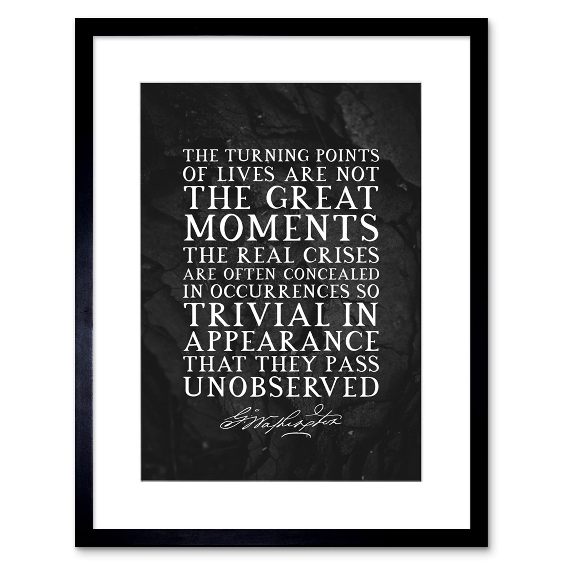 Slate Quote George Washington Great Moments Artwork Framed Wall Art ...