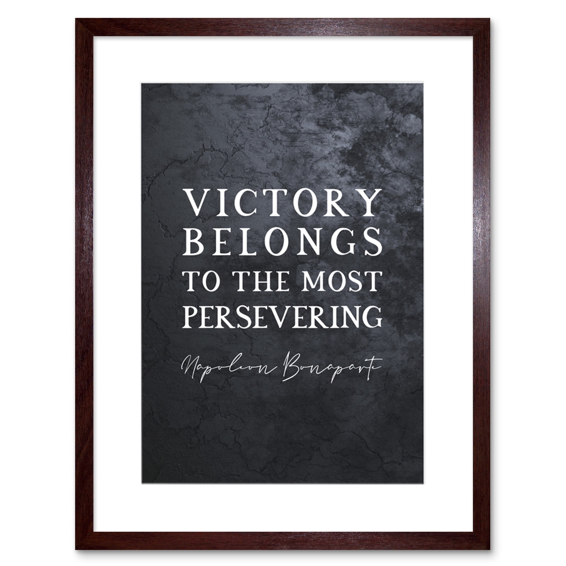 Slate Quote Napoleon Bonaparte Victory Artwork Framed Wall Art Print 9X7 Inch - Walmart.com